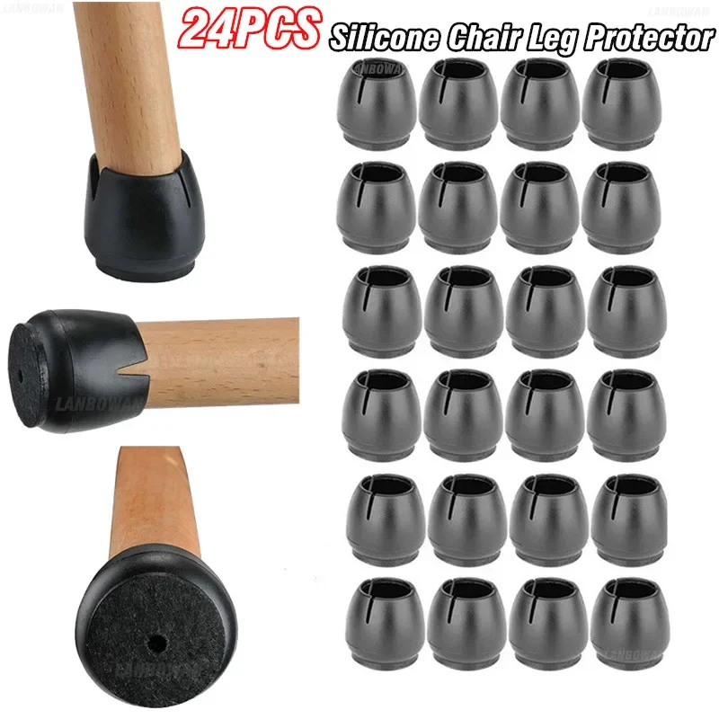 24 шт., силиконовые накладки на ножки стола, стула | AliExpress