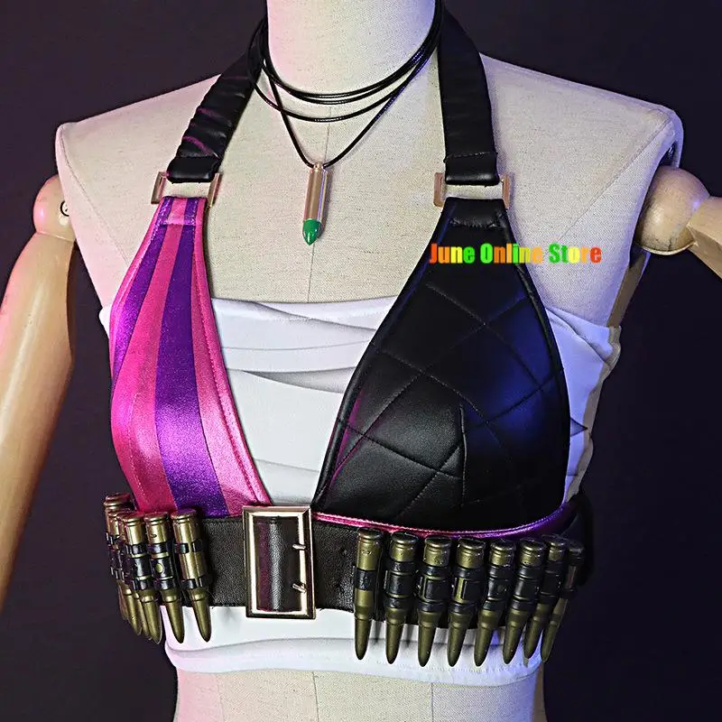 League Of Legends Jinx Cosplay Costume Game LOL Jinx Accessories ...