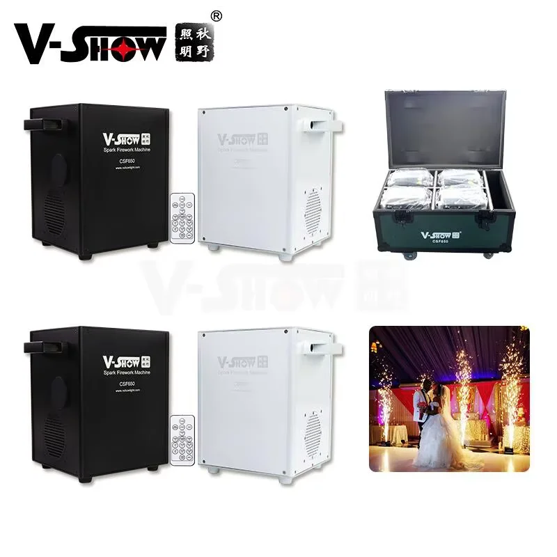 VSHOW Spark Machine с кейсом, 4 шт., 650 Вт, машина с эффектом, Dmx ...