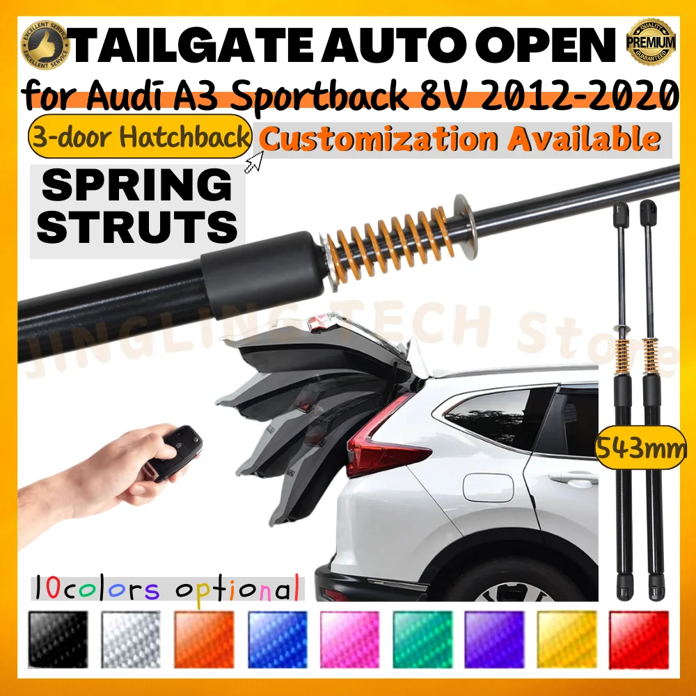 Qty(2) Trunk Struts with Spring for Audi A3 Sportback 8V 3-door ...