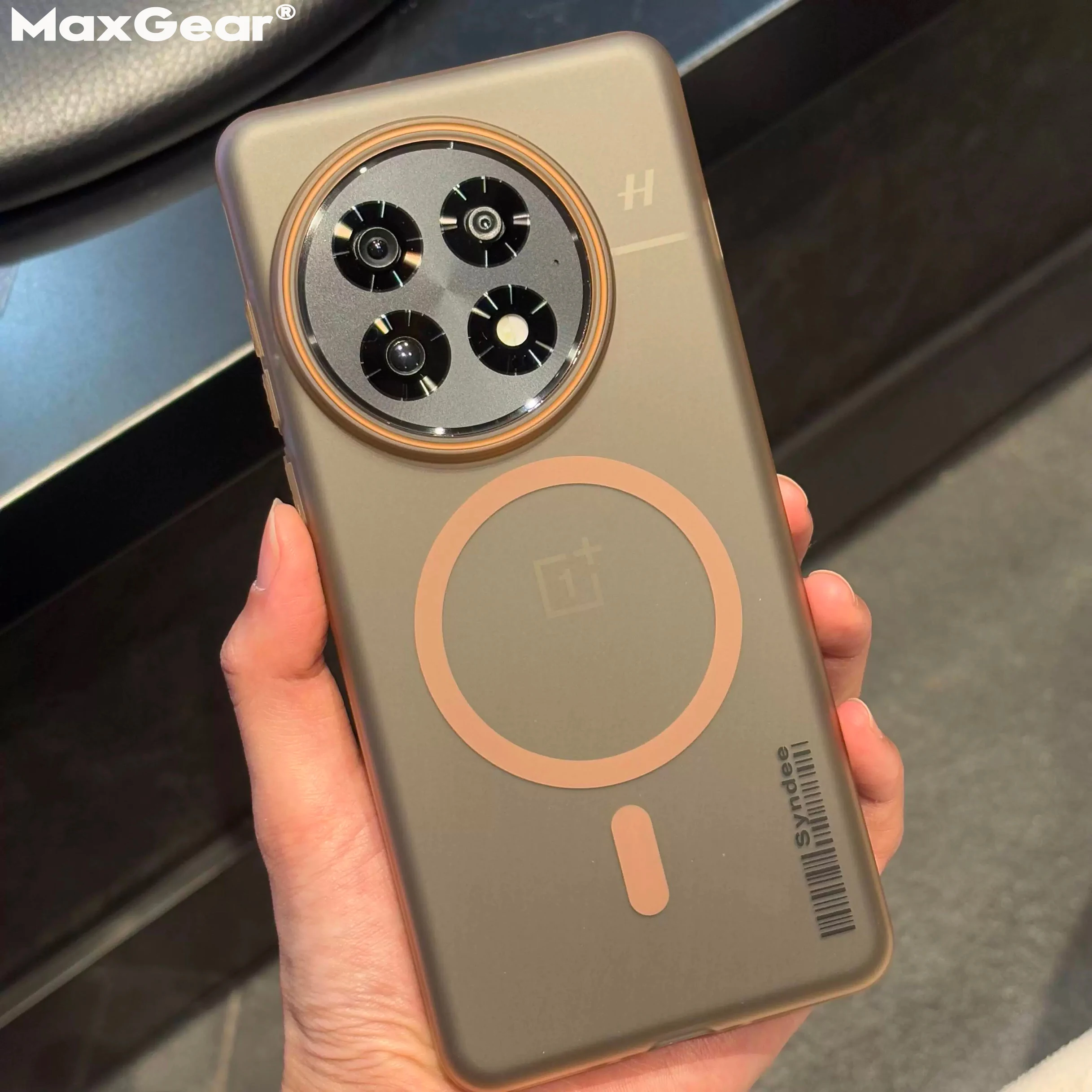 Ультратонкий матовый полупрозрачный магнитный чехол со штрих-кодом для Oneplus 13 13R 12R 11R ...