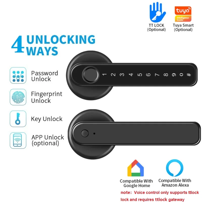 TTlock App Electronic Digital Door Lock Bluetooth Wifi Password Keypad ...