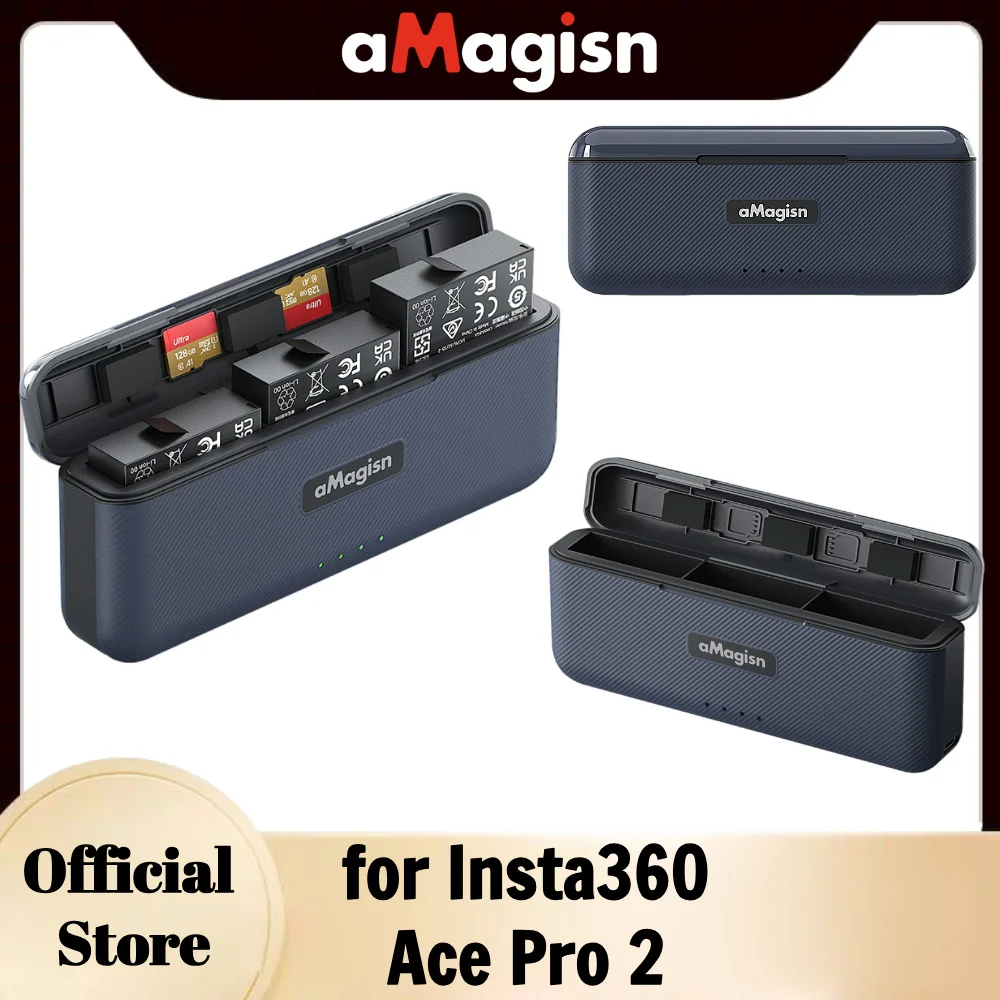 Портативный зарядный чехол AMagisn для аккумулятора Insta360 Ace Pro 2 ...