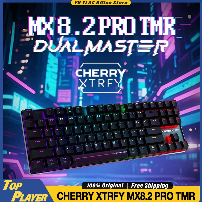 Игровая клавиатура CHERRY MX 8,2 PRO TMR, беспроводной эффект Холла, быстрый триггер 0,01 мм ...
