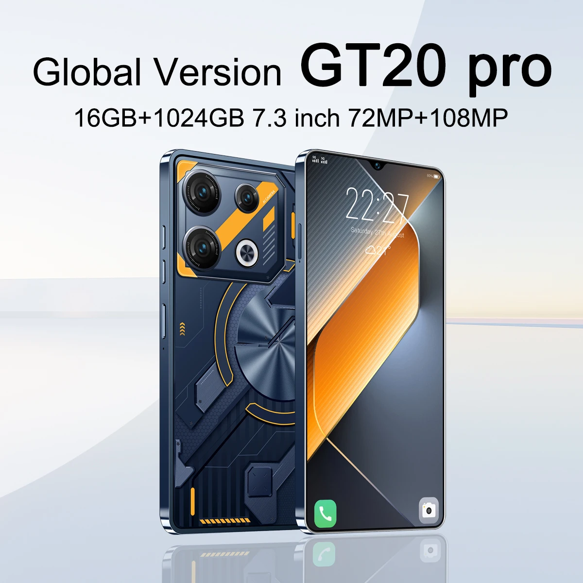 Оригинальный GT20 Pro — 7,3-дюймовый полноэкранный смартфон, 16 ГБ ОЗУ ...