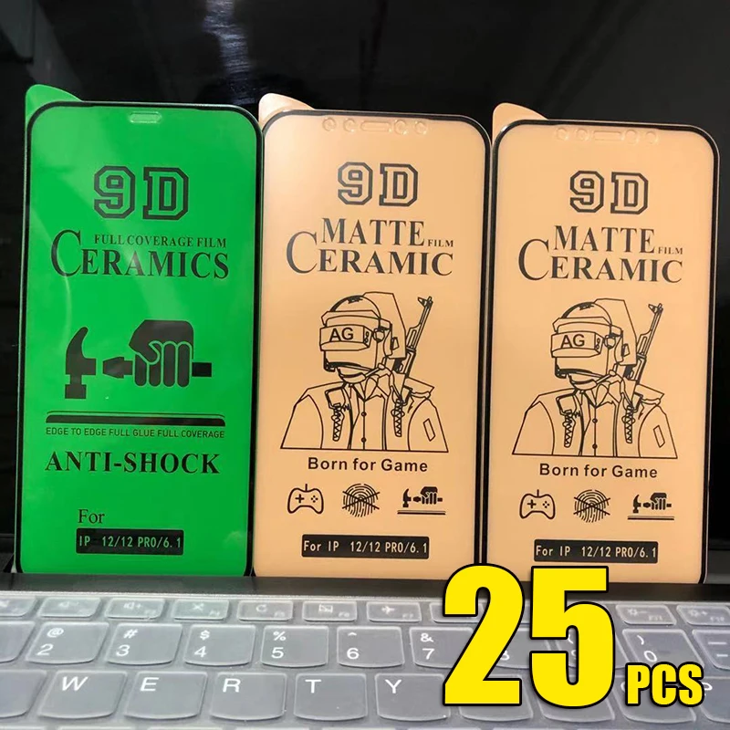 25pcs 9D Ceramics Film Matte Screen Protector Full Cover For Samsung Galaxy Note 21 FE 20 A02 ...