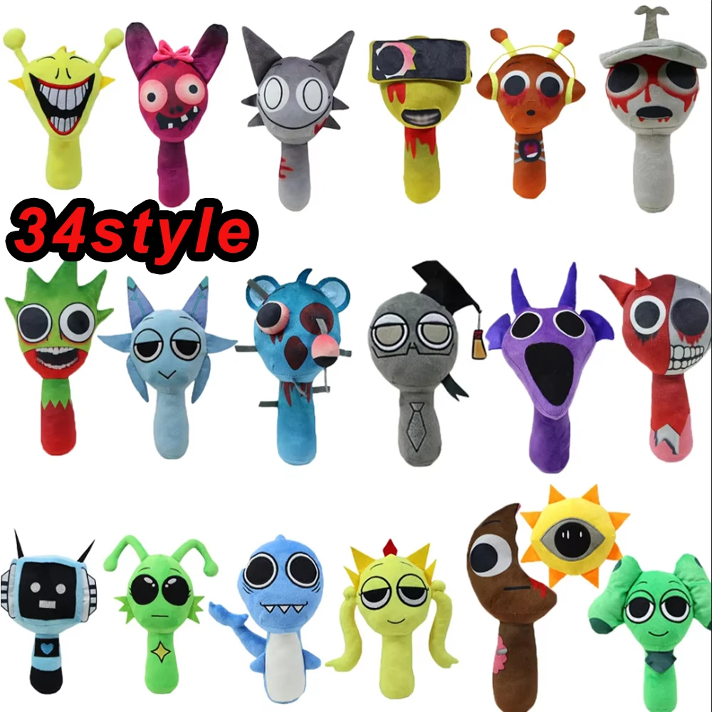 34styles Sprunki Plush Toys Sprunki Incredibox Plush Doll Sprunki Game ...