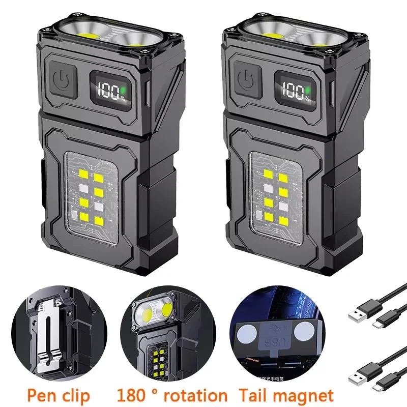 Мини Usb перезаряжаемый светодиодный фонарик портативный фонарик с