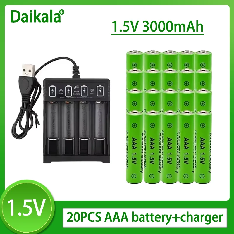 Аккумуляторные батарейки DAIKALA AAA 3000 мАч | AliExpress