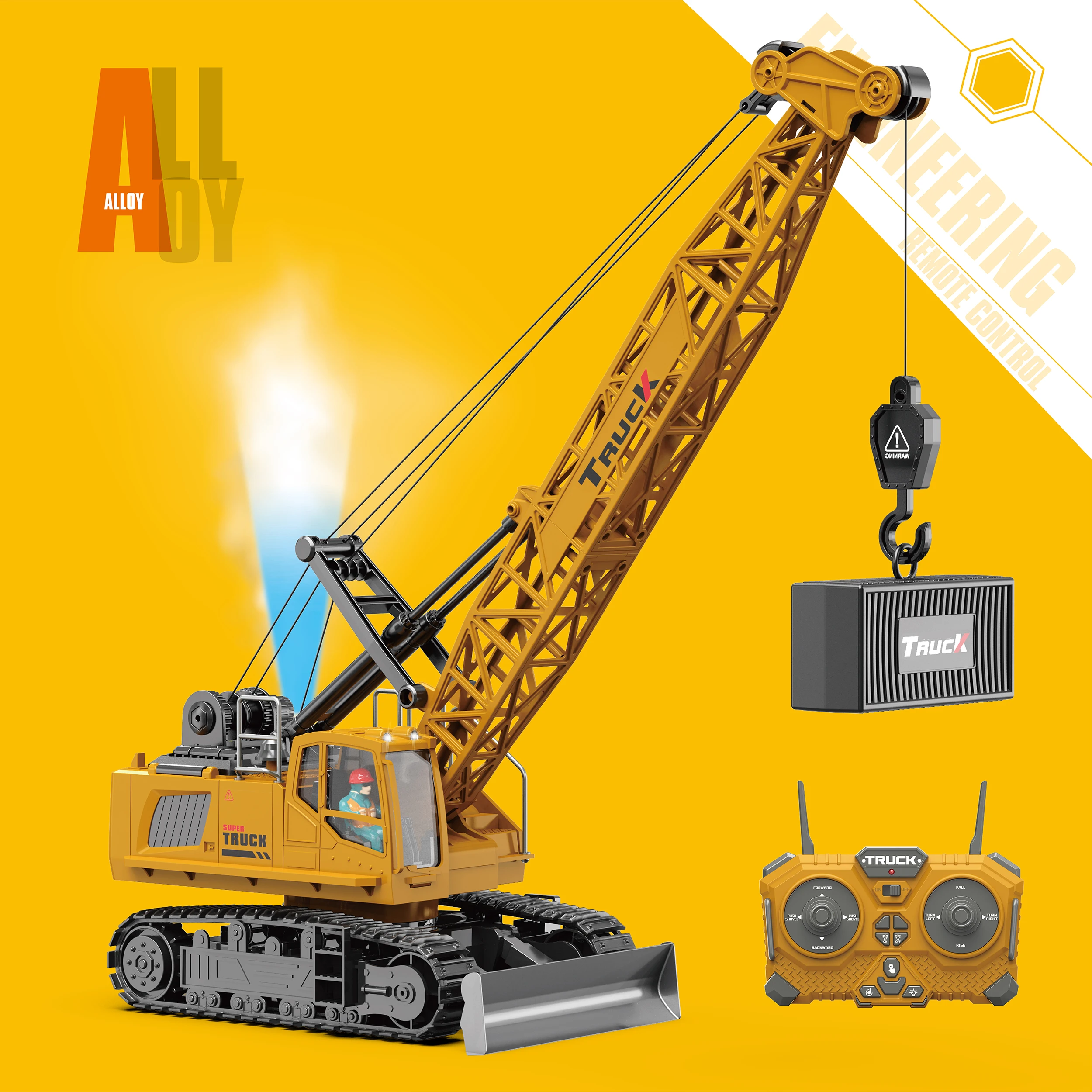 Радиоуправляемый металлический экскаватор Kankeirr для детей 6-12 лет ...