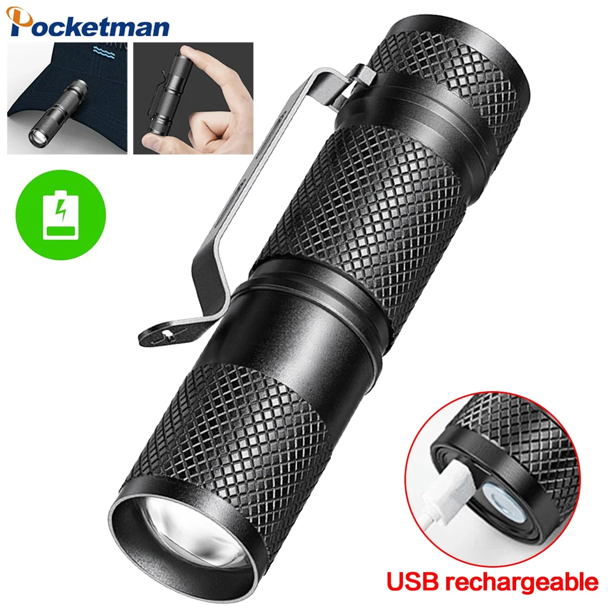 Портативный USB фонарик POCKETMAN | AliExpress