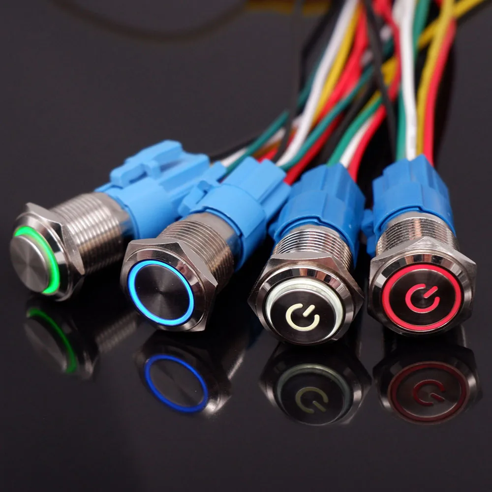 Металлический кнопочный переключатель питания PRONCH 19 мм | AliExpress