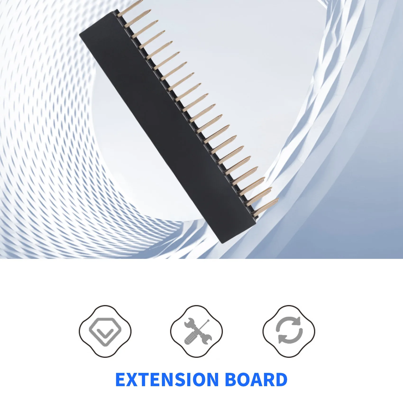 12ШТ 40-контактный разъем GPIO Header Kit 20X2 контакта Прямоугольный ...