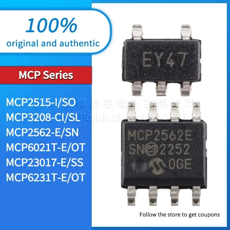 MCP6021T MCP23017 MCP3208-CI/SL MCP2515-I/SO MCP6231T-E/OT Оценочная плата SN SS MCP2562 ...