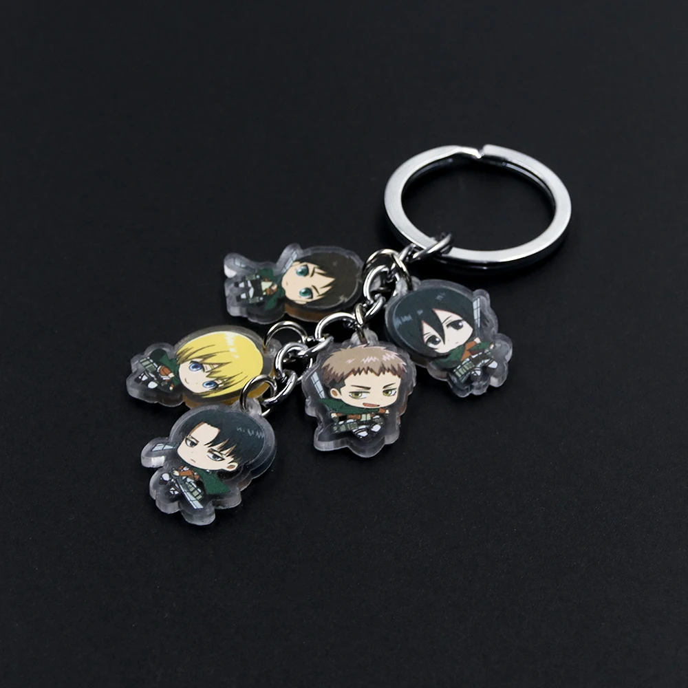 Anime Attack on Titan Acrylic Keychain Eren Jaeger Mikasa Levi Ackerman ...