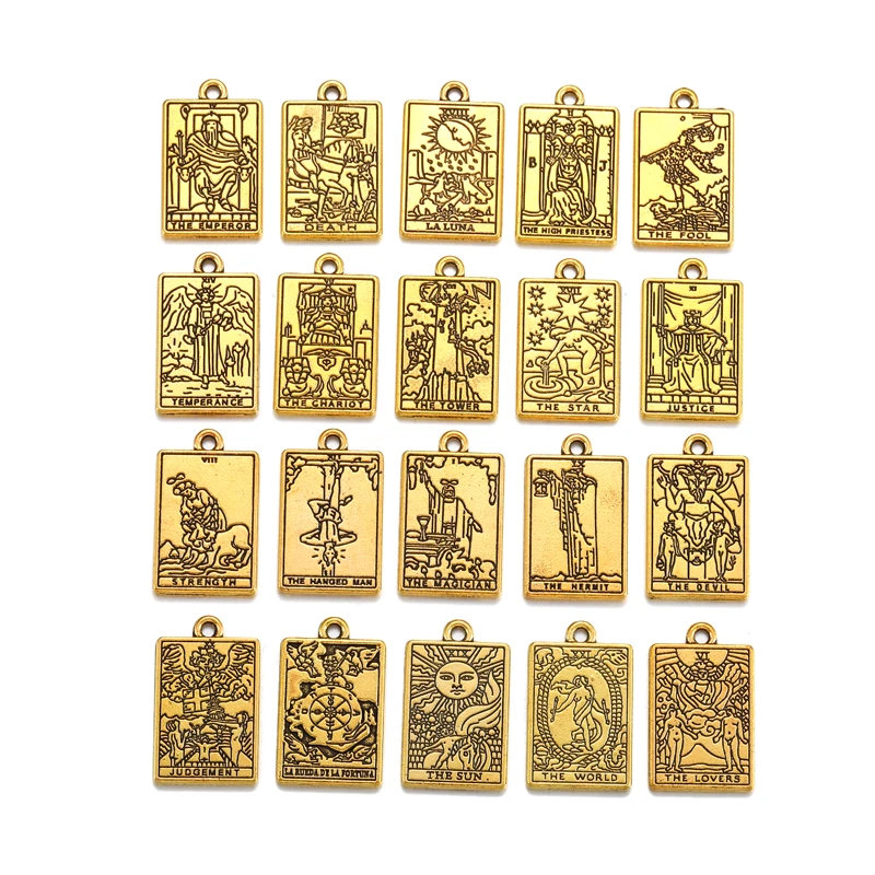 5 шт., 20 стилей, ретро-стиль, ведьма, гадание, карта Таро, бирка, подвеска из сплава, сделай ...