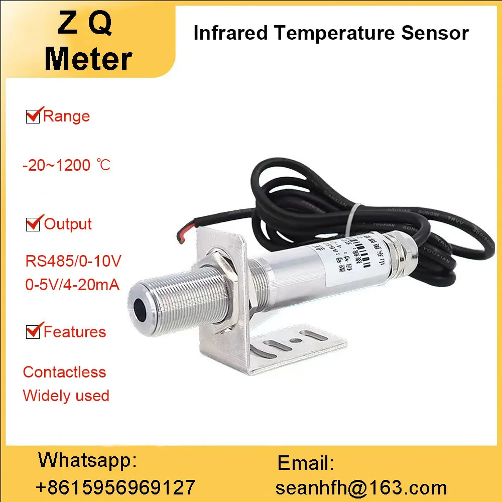 Online Infrared Thermometer 4-20mA Infrared Temperature Sensor ...