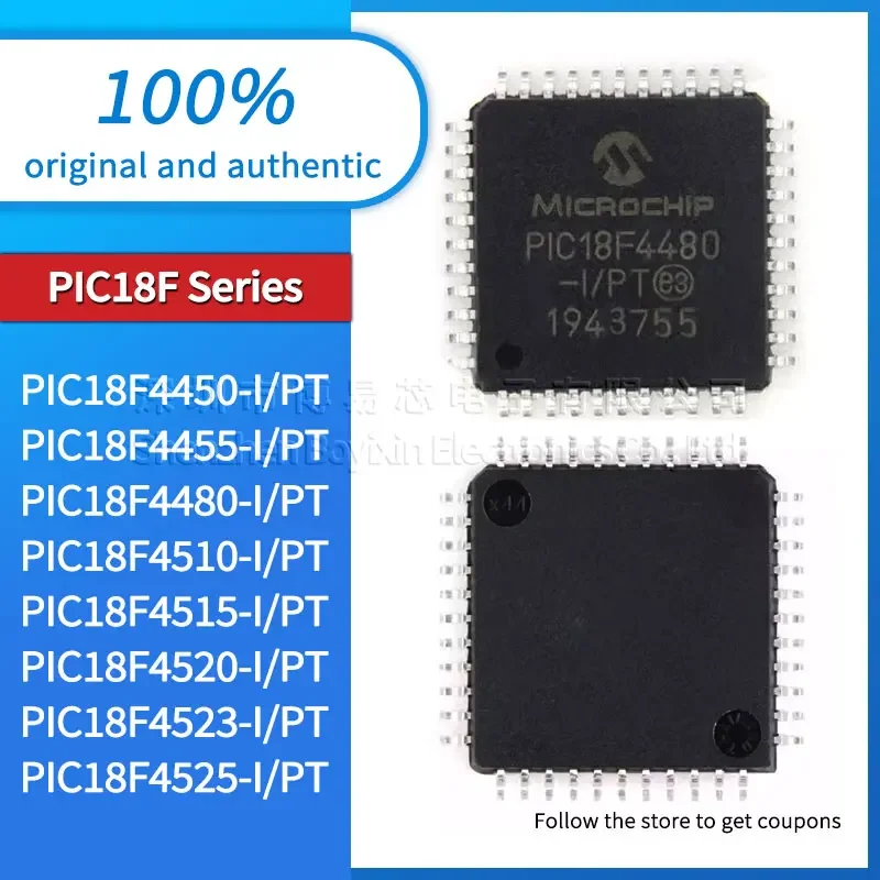 PIC18F4525 PIC18F4523 PIC18F4520 PIC18F4515 PIC18F4510 PIC18F4480 PIC18F4455 PIC18F4450-I/PT ...