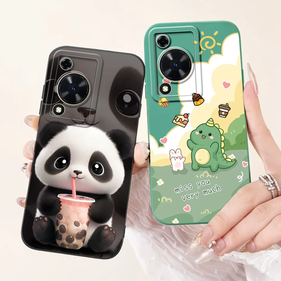 Case For Huawei Nova Y72 Cases Cute Dinosaur Panda Phone Cover Camera ...