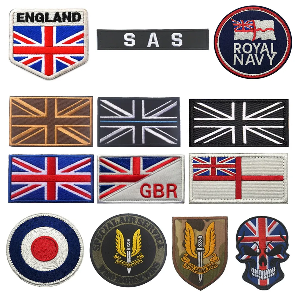 Нашивка с вышивкой флага Великобритании SAS toppe | AliExpress