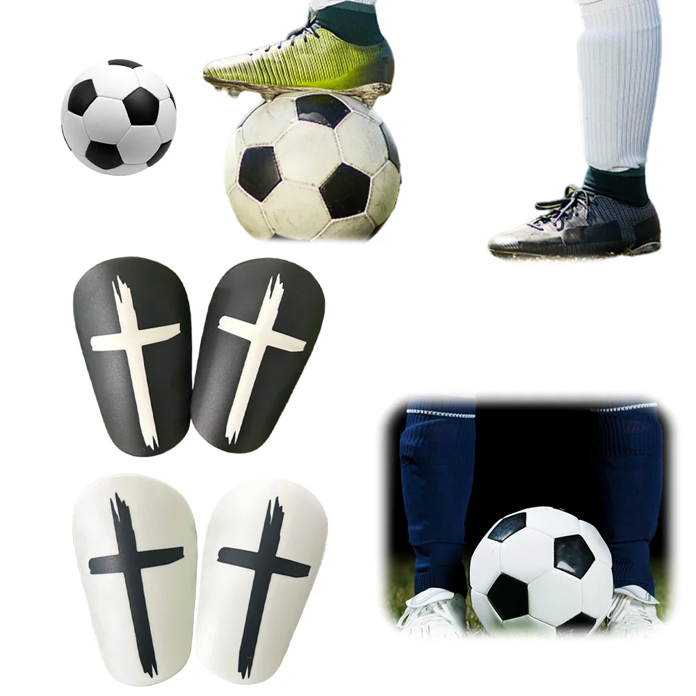 1 Pair Shin Guards Shock Absorbing Cross Soccer Miniature Shin Guard ...