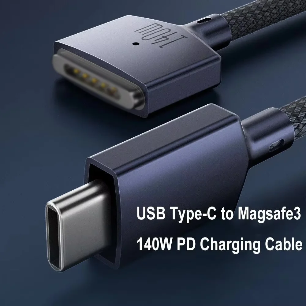 Магнитный зарядный кабель USB Type C-Magsafe 3, 2 м, белый, для MacBook ...