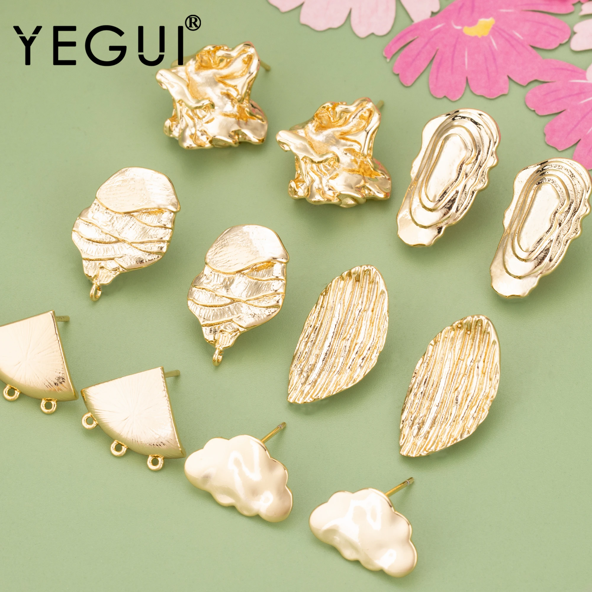 Серьги-подвески YEGUI MD60 из меди и золота 18 карат | AliExpress