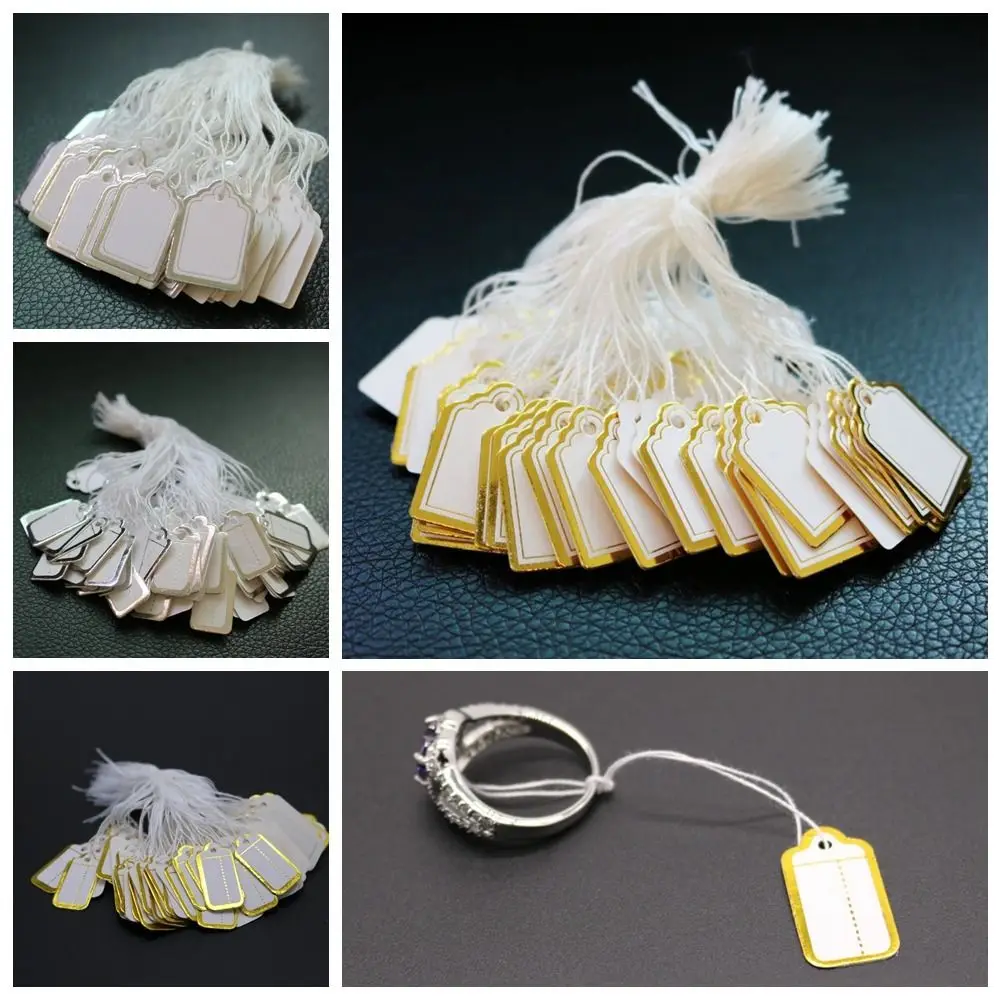 Круглые пластиковые бирки для ювелирных изделий, 100 шт | AliExpress