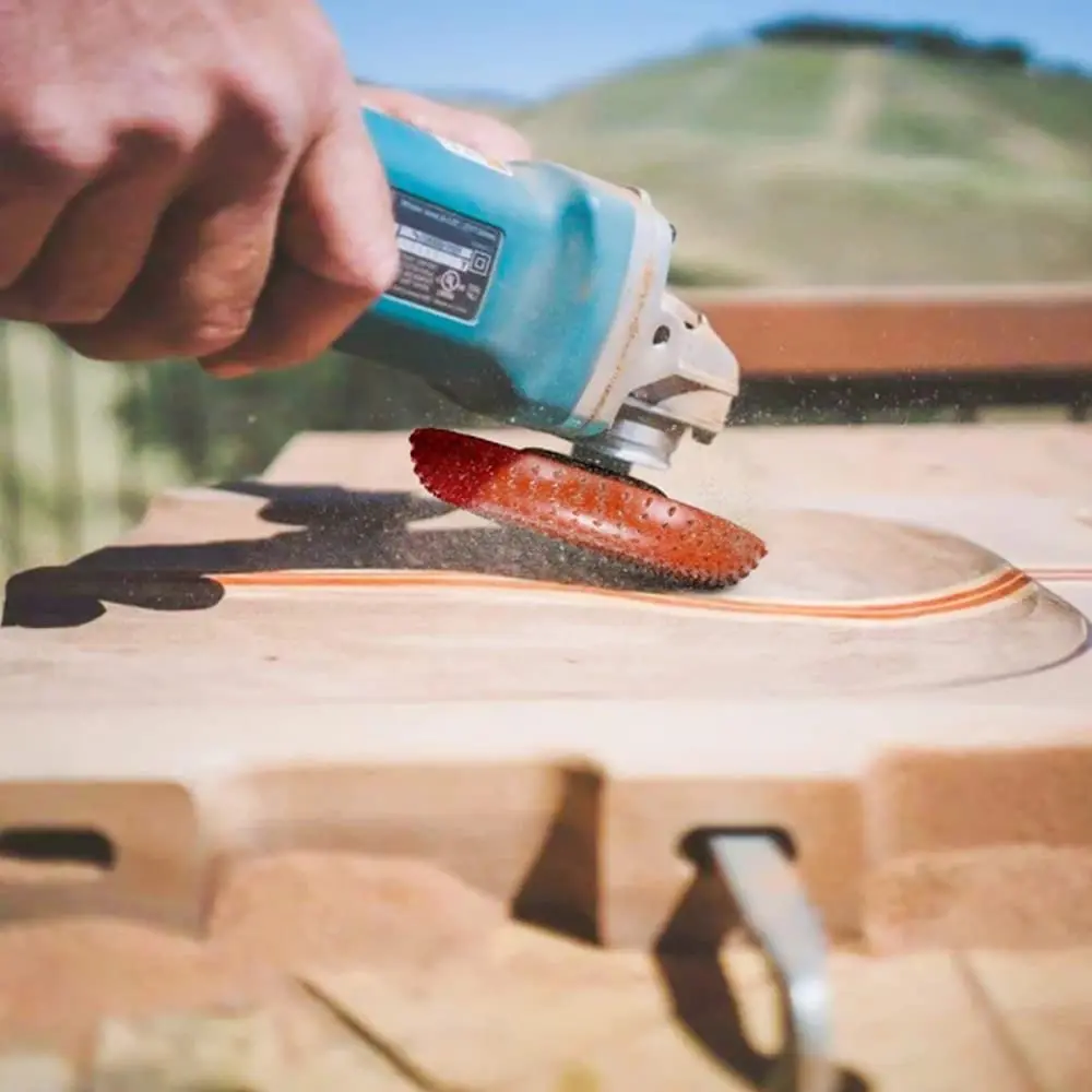 Angle grinding wood store