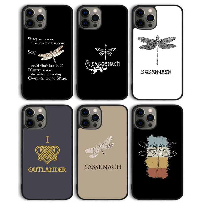 Outlander Sassenach Dragonfly Phone Case Back Cover for iPhone 16 15 ...