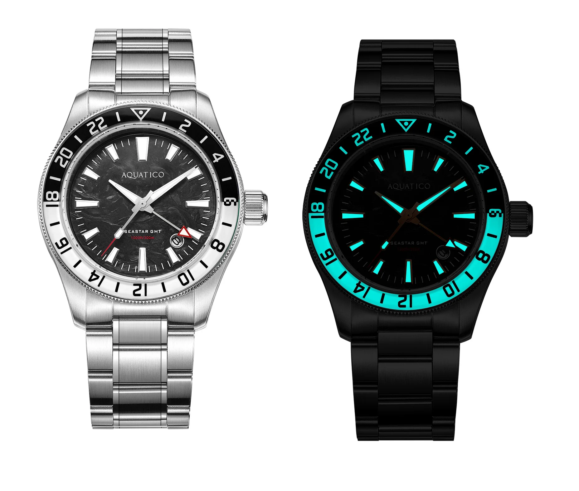 Sea Star GMT механические мужские часы черный циферблат | AliExpress
