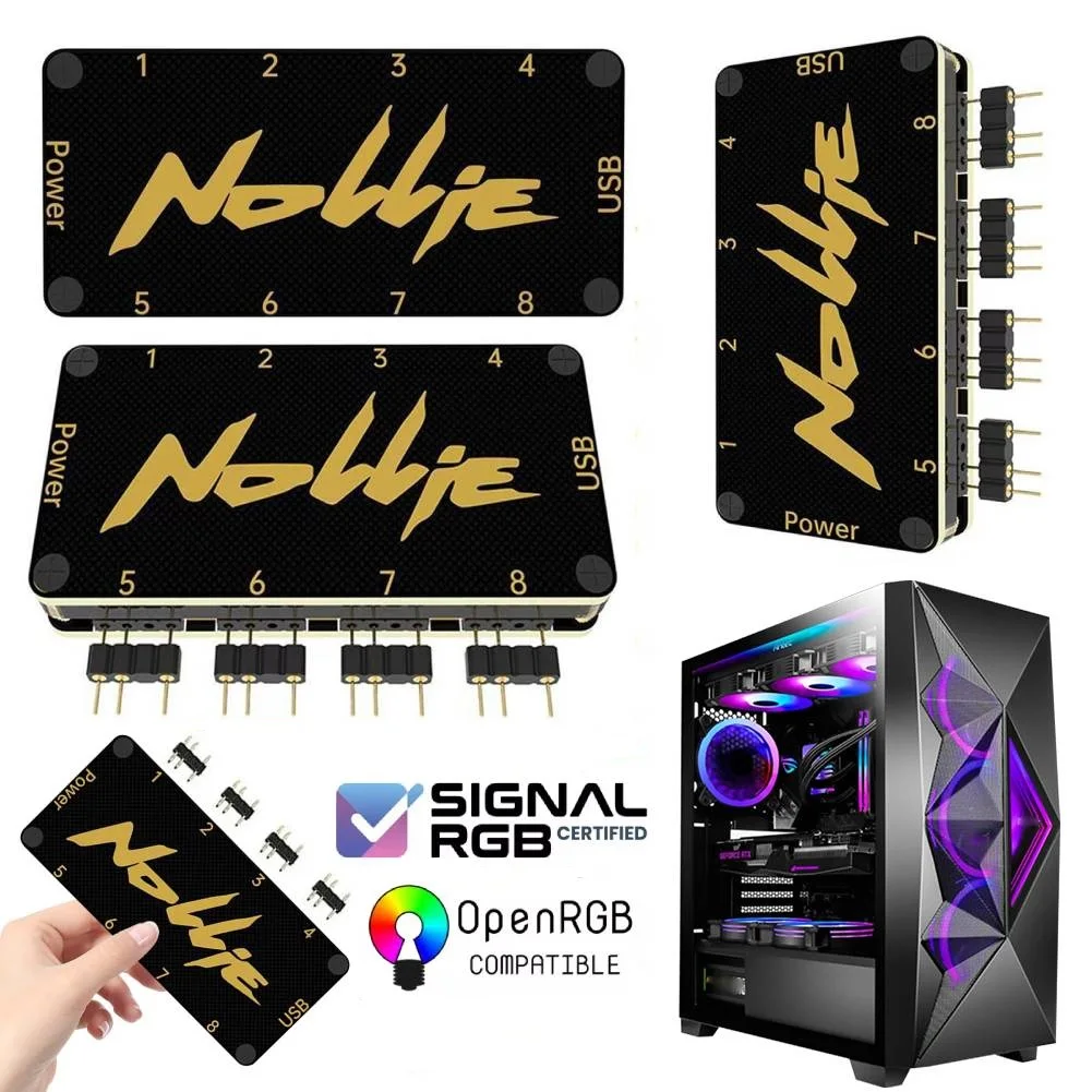 Nollie SignalRGB OpenRGB Универсальный 5 В 3-контактный контроллер ARGB ...
