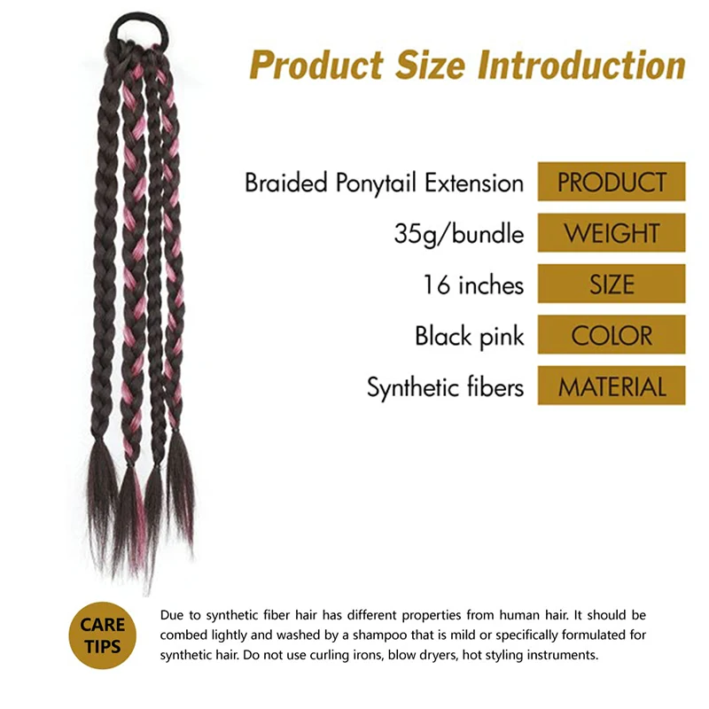 SEEANOR Synthetic Long Braiding Braid Hair Extensions With Rubber Band ...