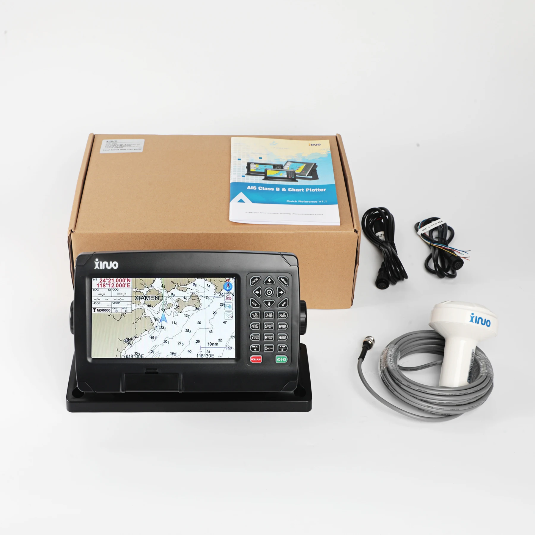 Xinuo XF-608 7-дюймовый морской GPS-навигатор Цветной ЖК-дисплей ...