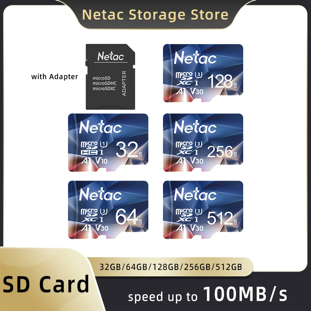 Netac MicroSDXC карта памяти 32/64/128/256/512 ГБ | AliExpress