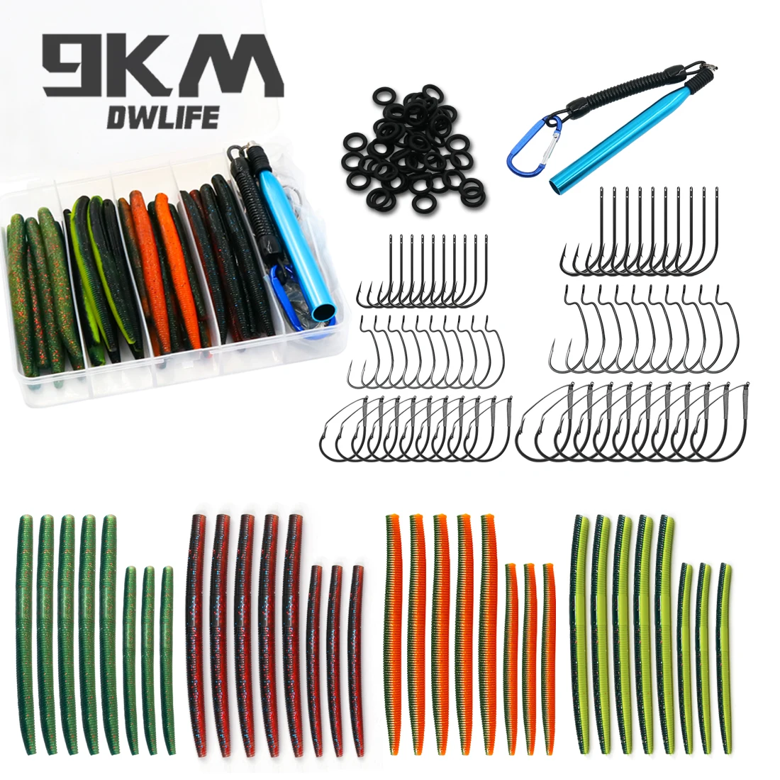 9KM Wacky Rig Kit для ловли окуня | AliExpress