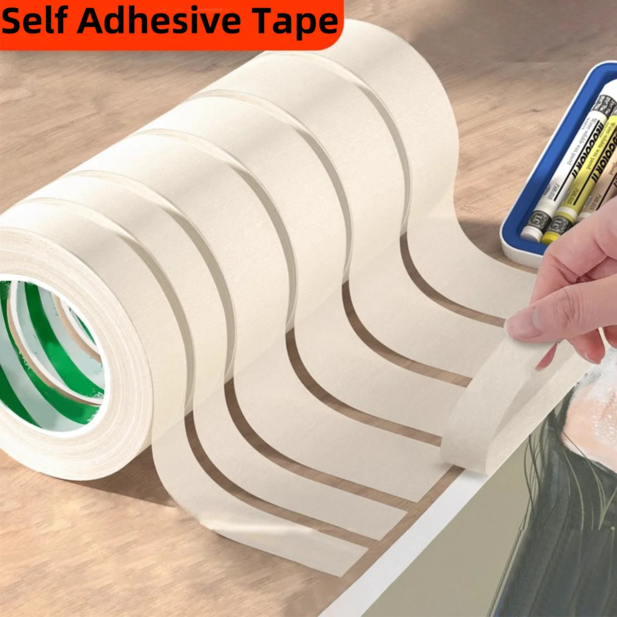 20/50M Masking Tape White Writable Sealing Self Adhesive Tape ...