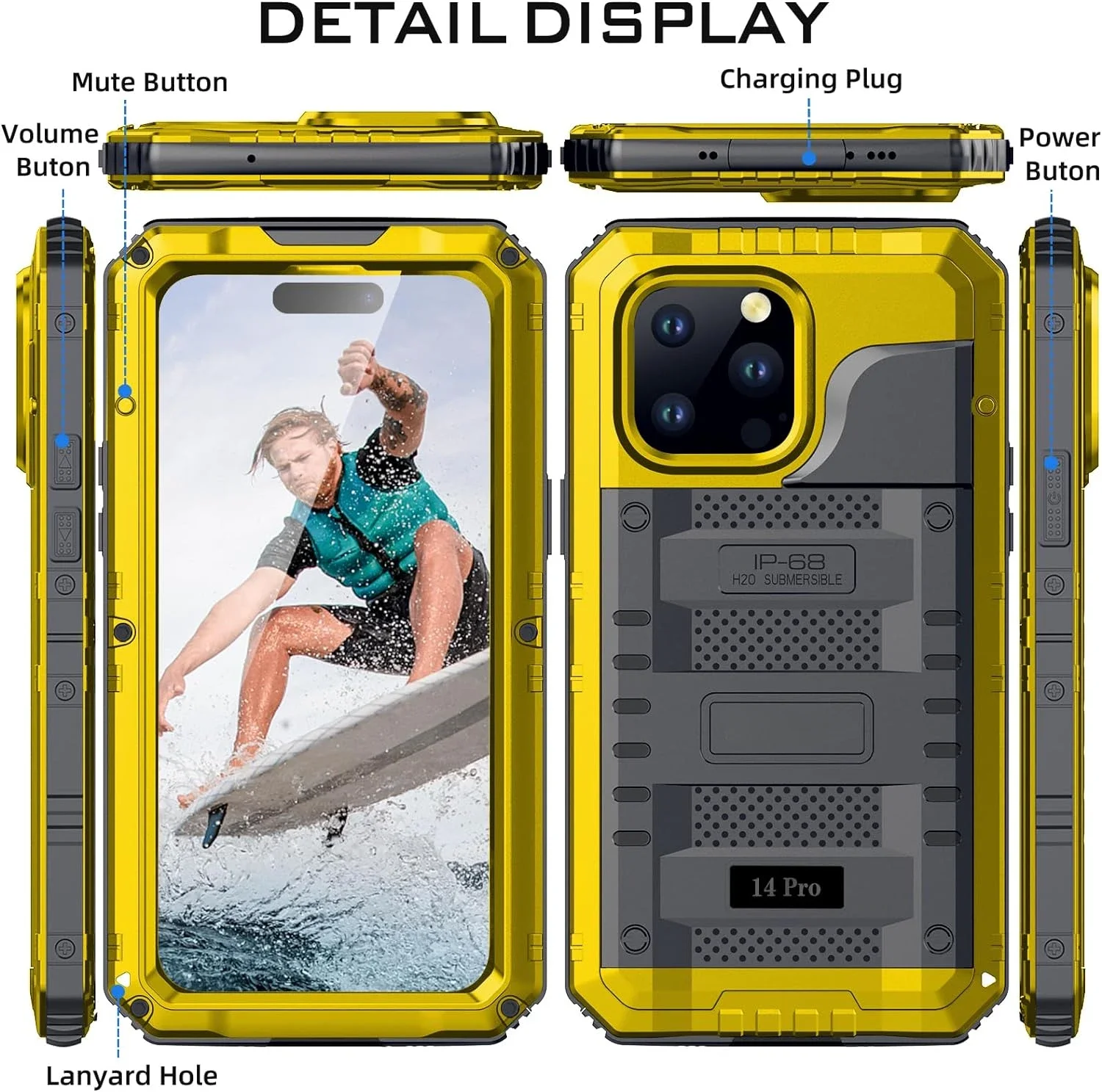Для iPhone 15 14 13 12 11 Pro Max XS XR 8 7 6 Plus SE3 IP68 ...