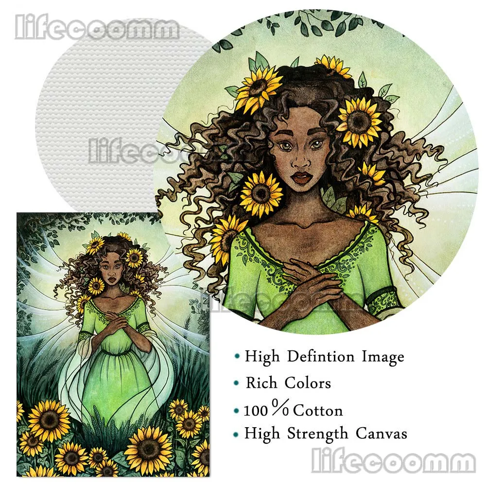 Spring And Summer Goddess Art Prints Rivers,Trees Elemental Elves Of ...