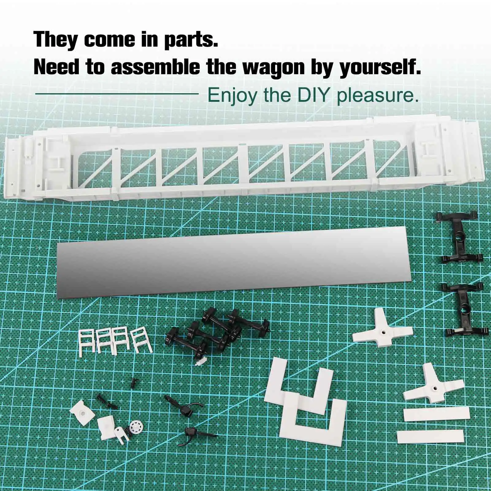 Evemodel 1 шт. HO Масштаб 1:87 чистый разборный 53 'Well автомобиль ...