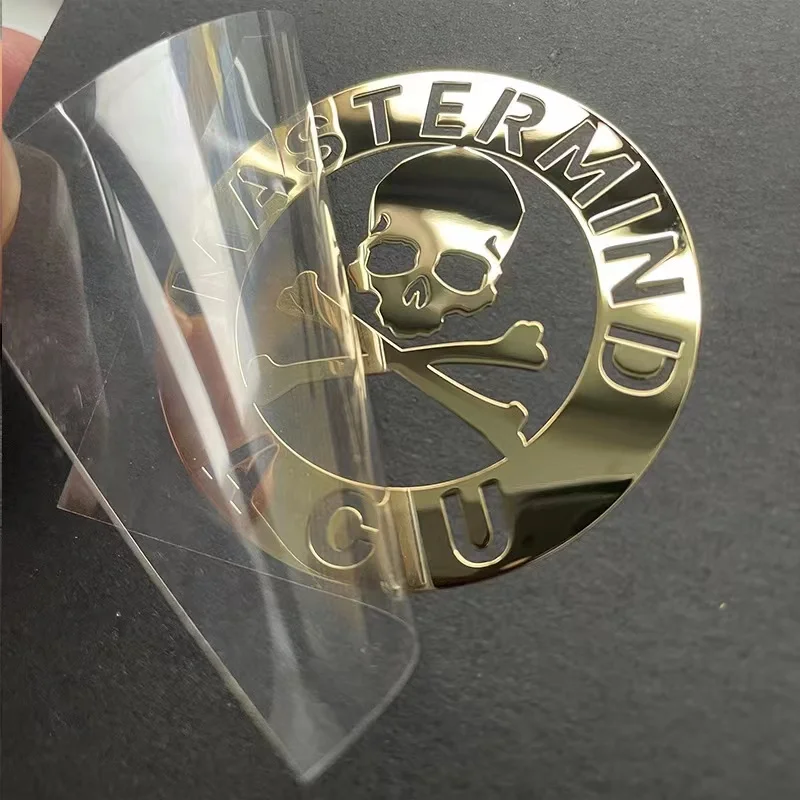 Mastermind, Модный логотип, наклейка, Череп, позолоченная наклейка ...