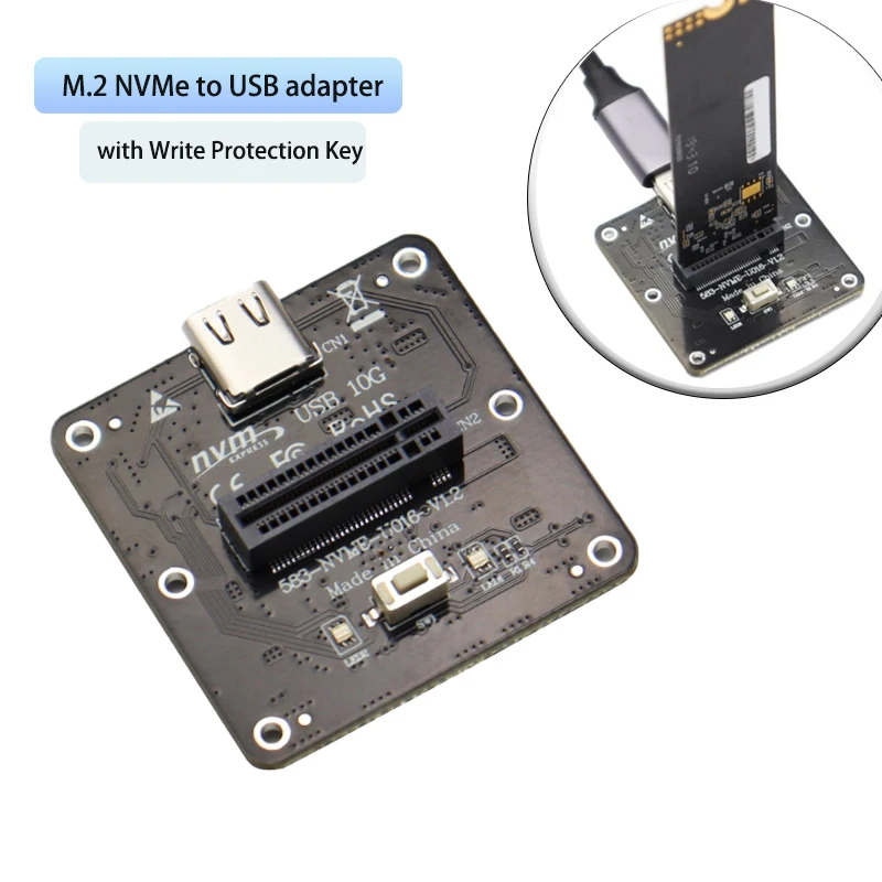 NVMe to USB 3.1 10 Гбит/с Тип C SSD-адаптер Тестовая плата Конвертер M ...