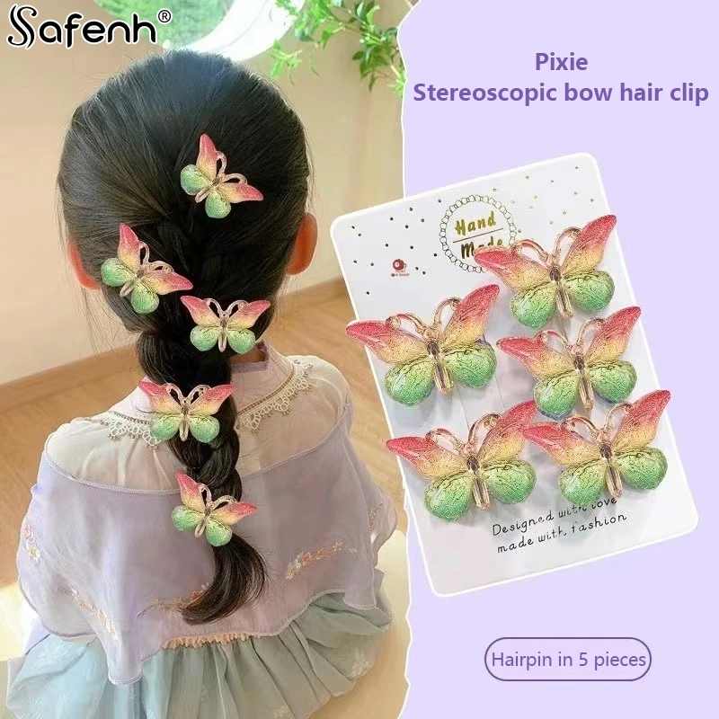 5 шт./комплект, заколки-бабочки для волос | AliExpress
