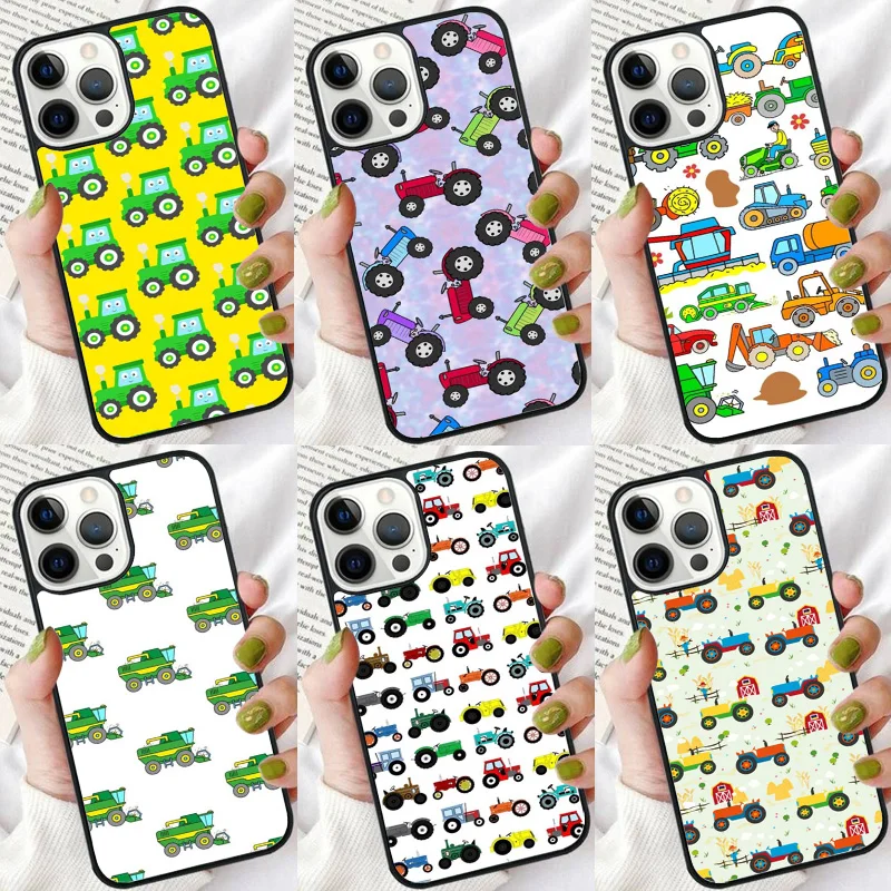 Farm Vehicle Tractor Phone Case For iPhone 16 15 14 plus XR XS 11 12 13 ...
