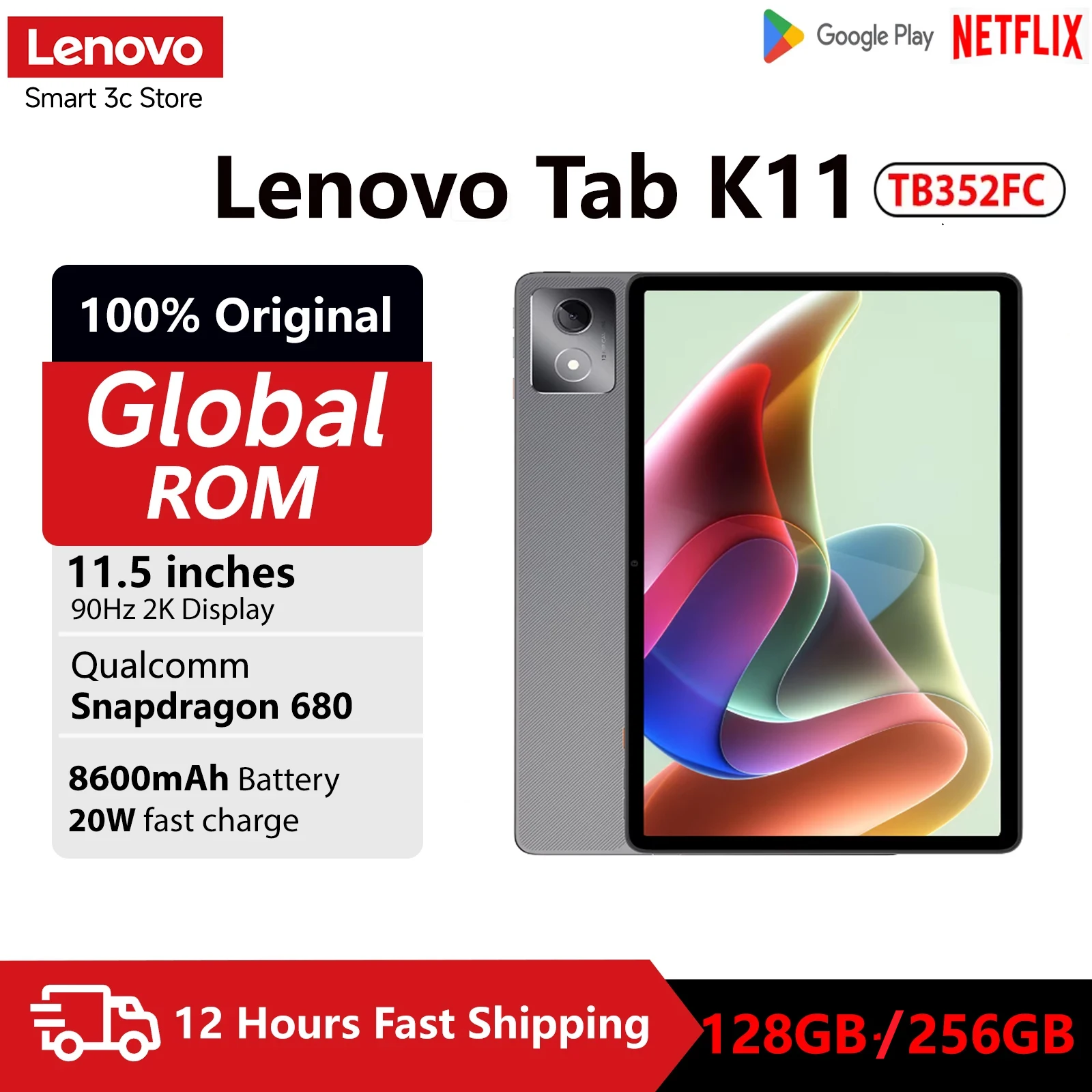 Планшет Lenovo K11, 11.5", 6/128ГБ, 8/256ГБ, Wi-Fi, Android | AliExpress