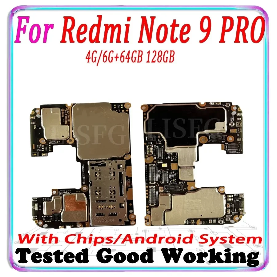 Материнская плата для Xiaomi Redmi Note 9 Pro Note9S 64 ГБ 128 ГБ ...