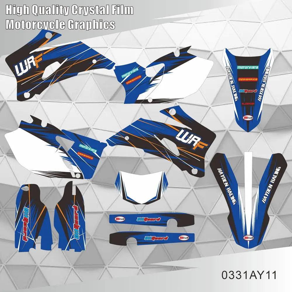 Полная графика наклейки мотоцикл фон на заказ для YAMAHA WR250F WRF 250 ...