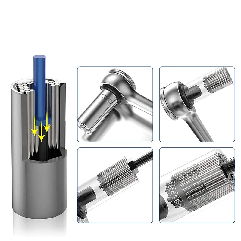 Universal Socket Sleeves Set 3/8 Hex Shank Extension Rod Impact Wrench ...