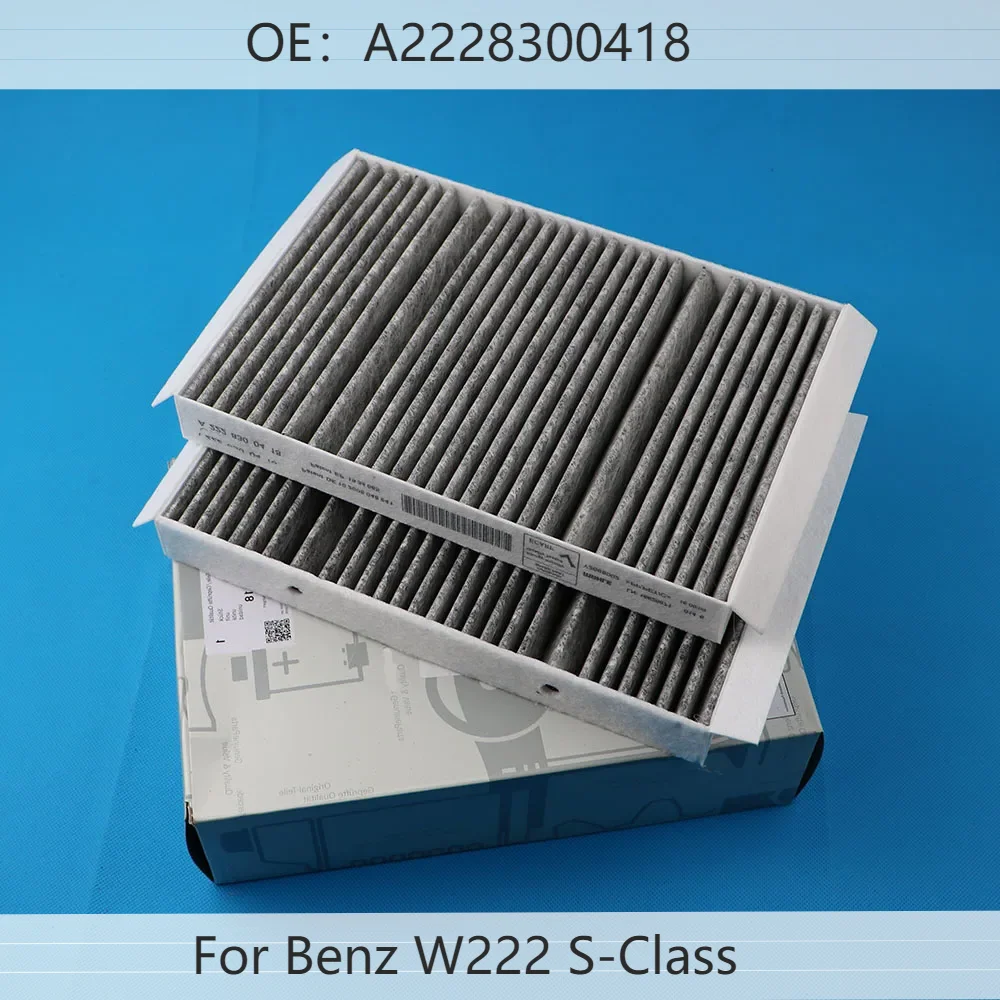 A 2228300418 2 шт. угольный салонный фильтр для Benz W222 V222 X222 AMG ...