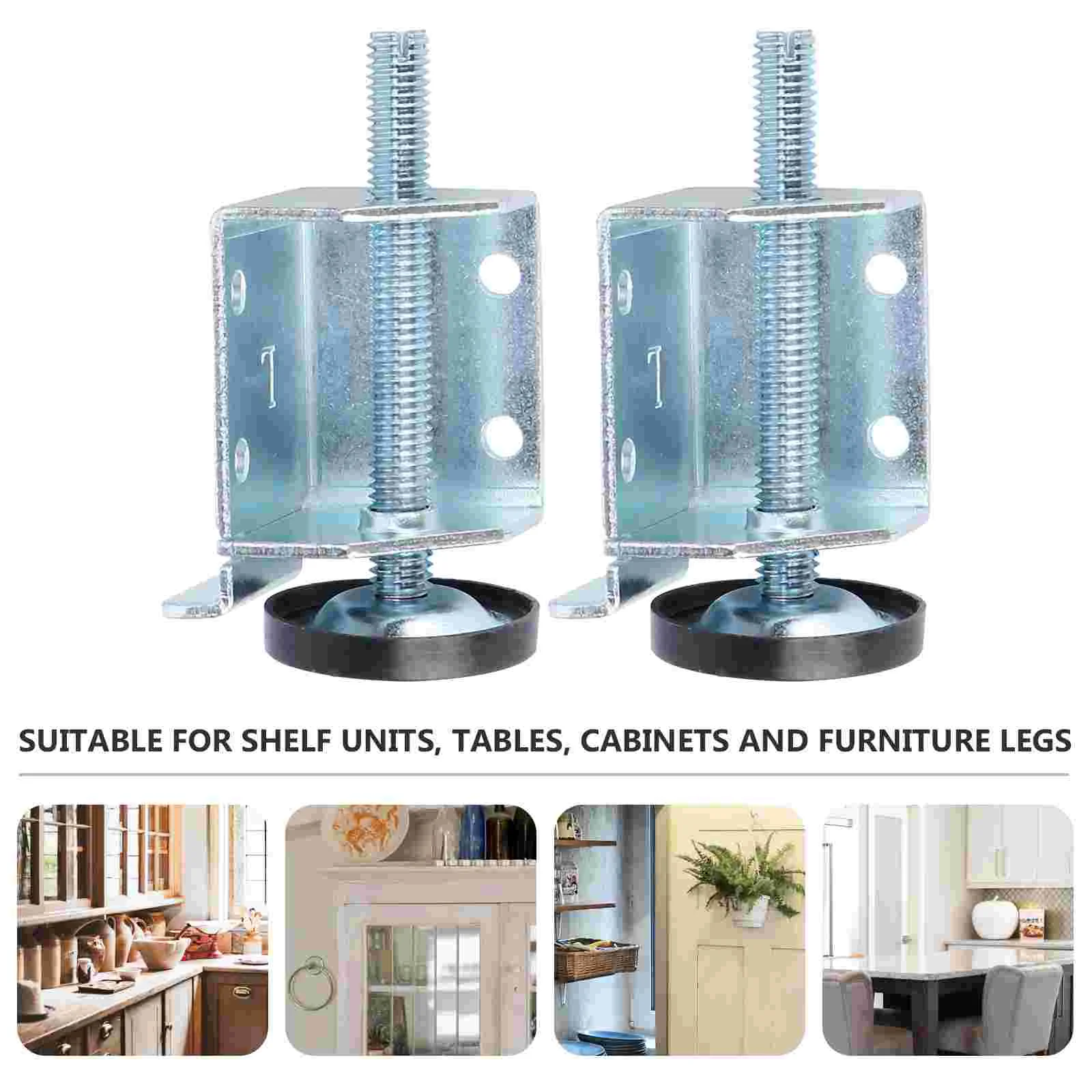 2 Pairs Chair Levelers Adjustable Chair Cabinet Levelers Adjustable ...